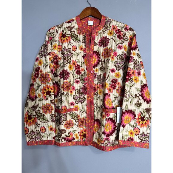Appleseed's | Jackets & Coats | Appleseeds Womens Reversible Quilted Jacket Paisley Floral ...